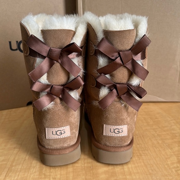 UGG | Shoes | Ugg Womens Classic Short Bailey Double Bow Boot | Poshmark
